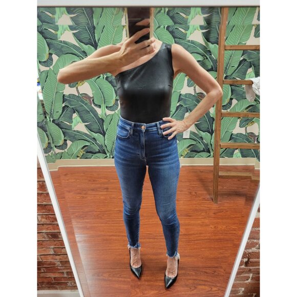 Commando | Tops | Commando Faux Leather Oneshoulder Bodysuit | Poshmark